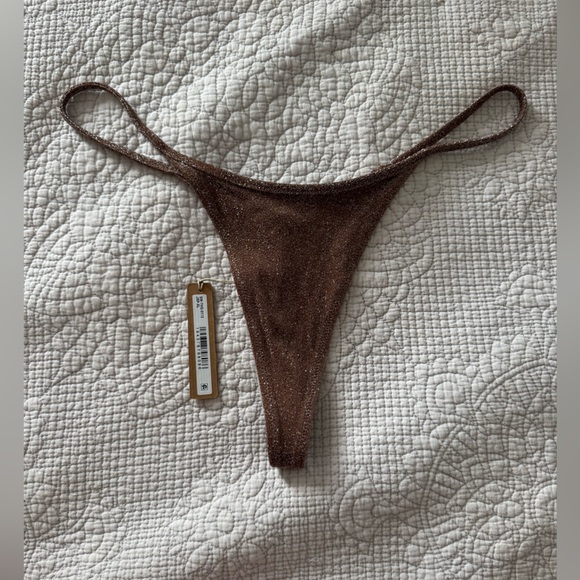 SKIMS | Swim | Skims Glitter Swim String Thong Bottom | Poshmark